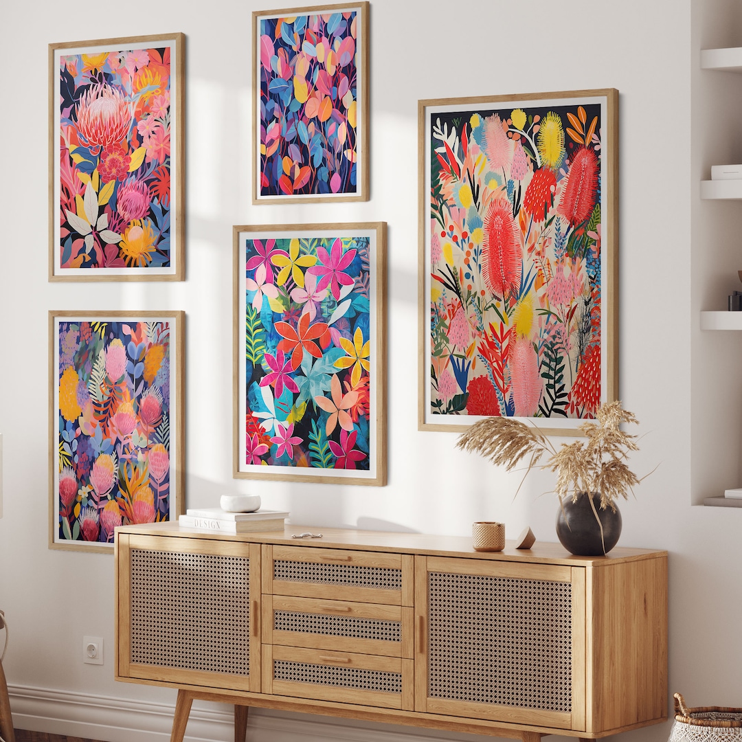 Australian Native Flowers Mix Wall Art Paintings DIGITAL DOWNLOAD, Set ...