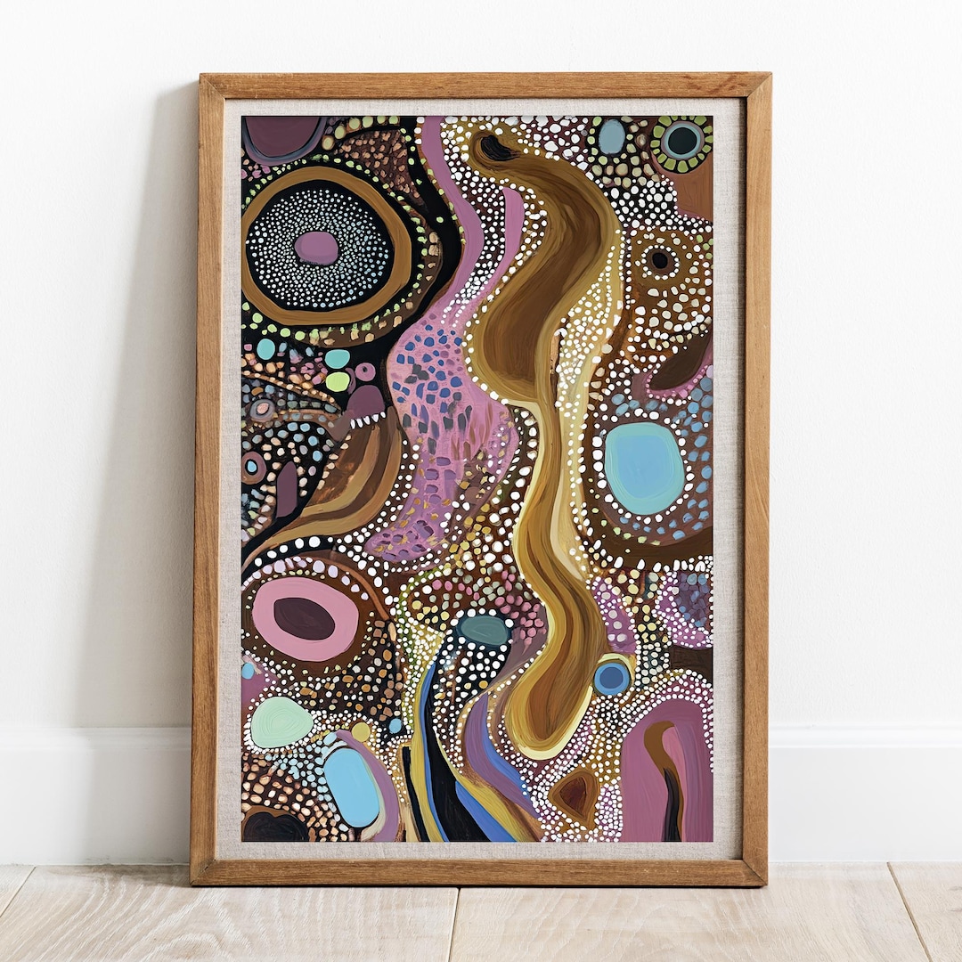 Aboriginal Inspired Bush Spirit Art Print, DIGITAL DOWNLOAD Modern ...