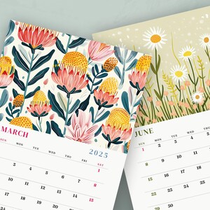 2025 Calendar Monthly Printable, Australian Native Flowers Floral ...
