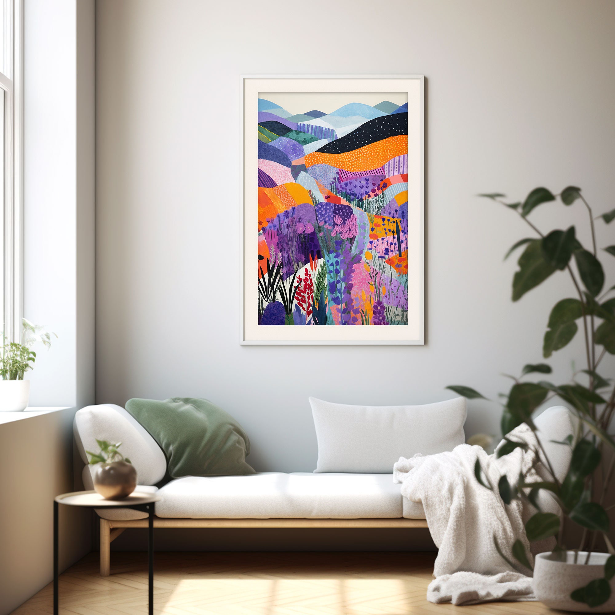 Lavender Dreamscape Digital Art Print, Lavender Wall Art, Flower Print ...