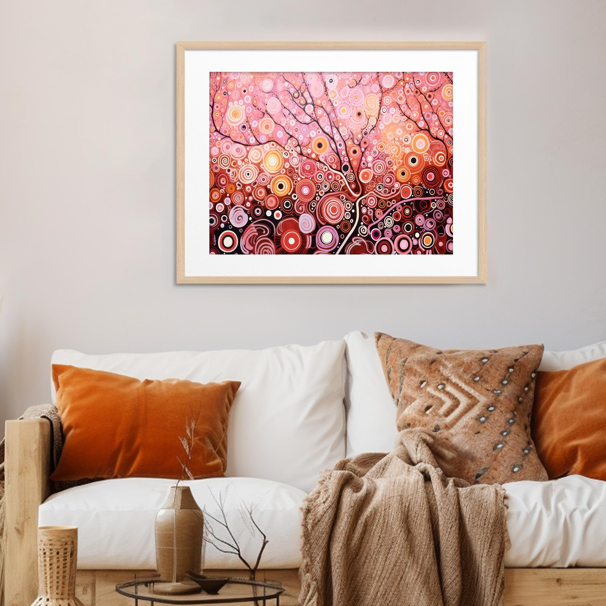 Aboriginal Inspired Art Ethereal Circles of Life Pink Pastels, DIGITAL ...