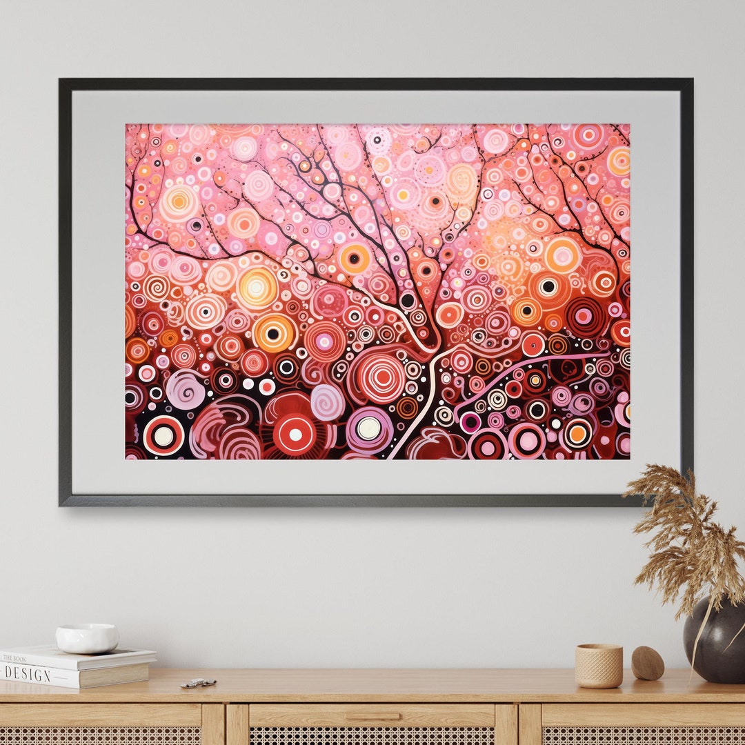 Aboriginal Inspired Art Ethereal Circles of Life Pink Pastels, DIGITAL ...