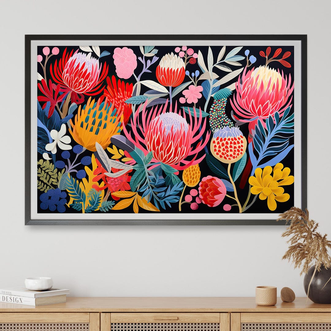 Waratah Australian Flower Serenade, DIGITAL Art Print, Native Waratah ...