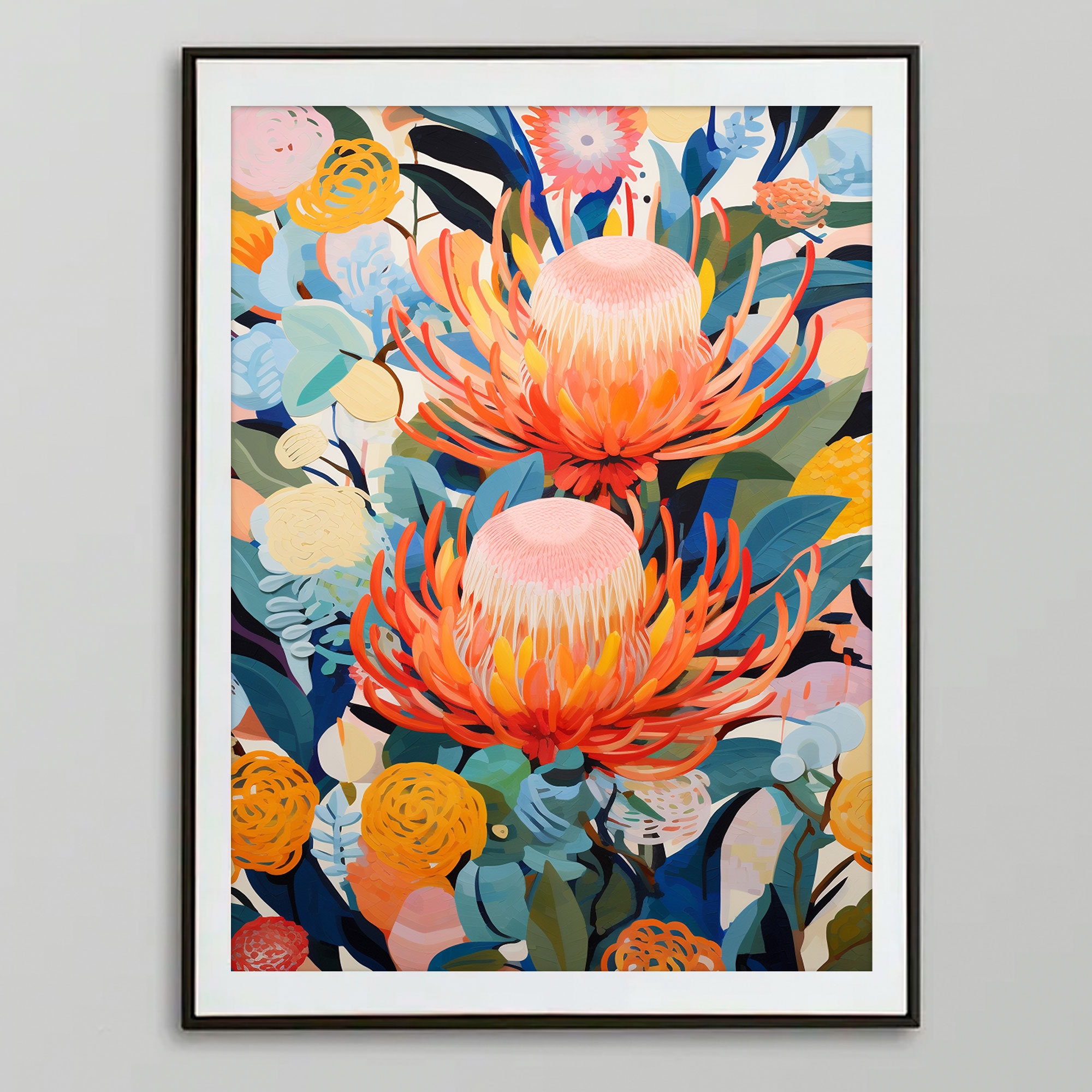 Australian Banksia Botanical Digital Art Print Native Flowers - Etsy