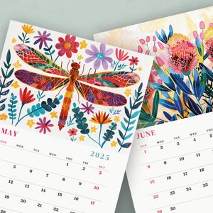 2025 Calendar Monthly Printable, Australian Celebrations Native Flowers ...