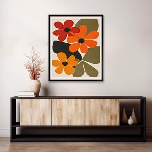 Retro 70s Floral Painting Print Autumn Groove Wall Art DIGITAL ART ...