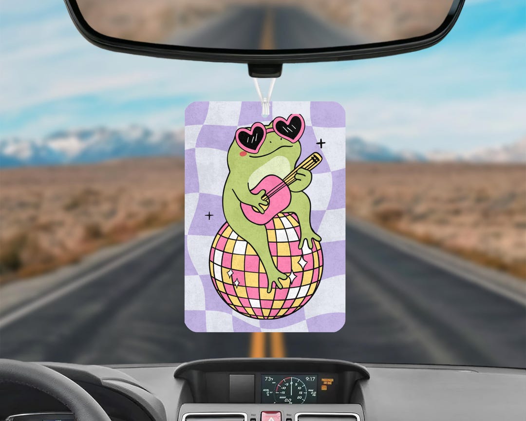 Retro Disco Frog Car Air Freshener, Cute Frog Car Air Freshener, Frog ...