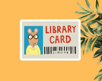 Library Card Sticker / Arthur Inspired Sticker - Etsy