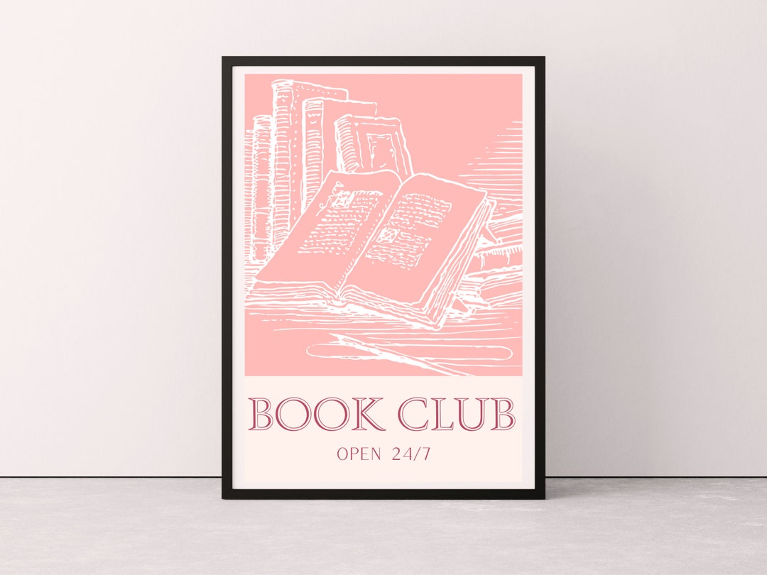 Book Club Print, Book Club Wall Art, Bookclub Print, Bookish Prints ...