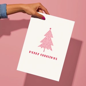 The Pink Christmas Card - Etsy