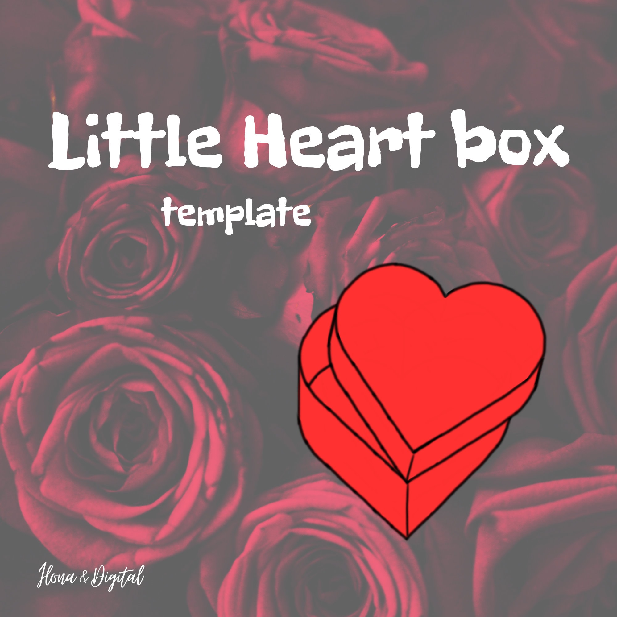 Little Heart Box Template Printable - Etsy