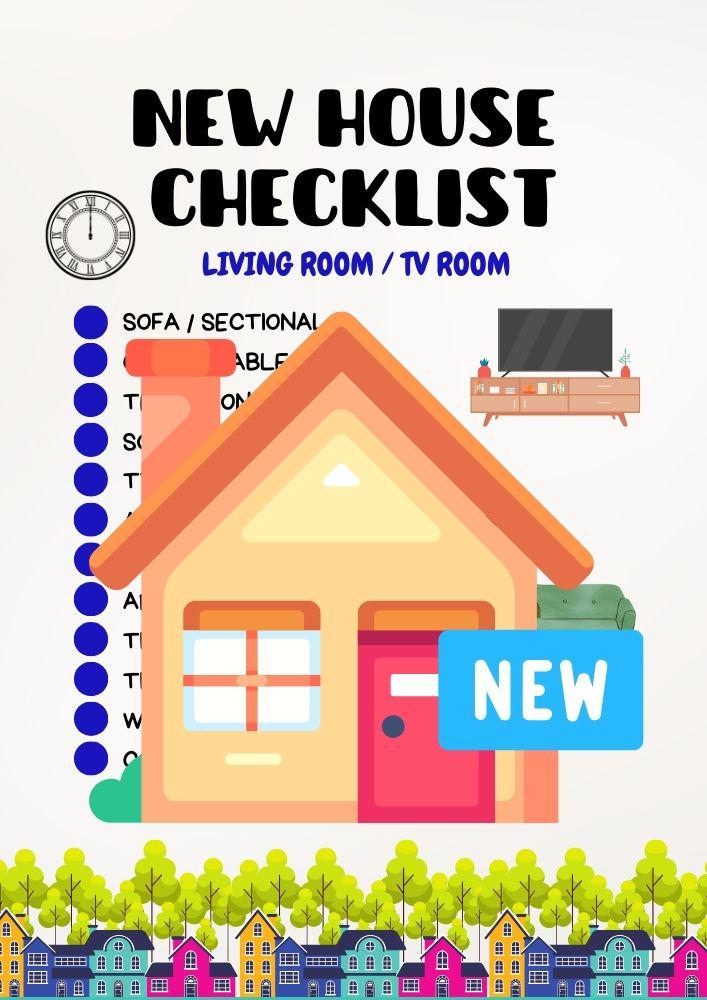 New House Checklist Digital Download Printable Checklist for Moving to ...