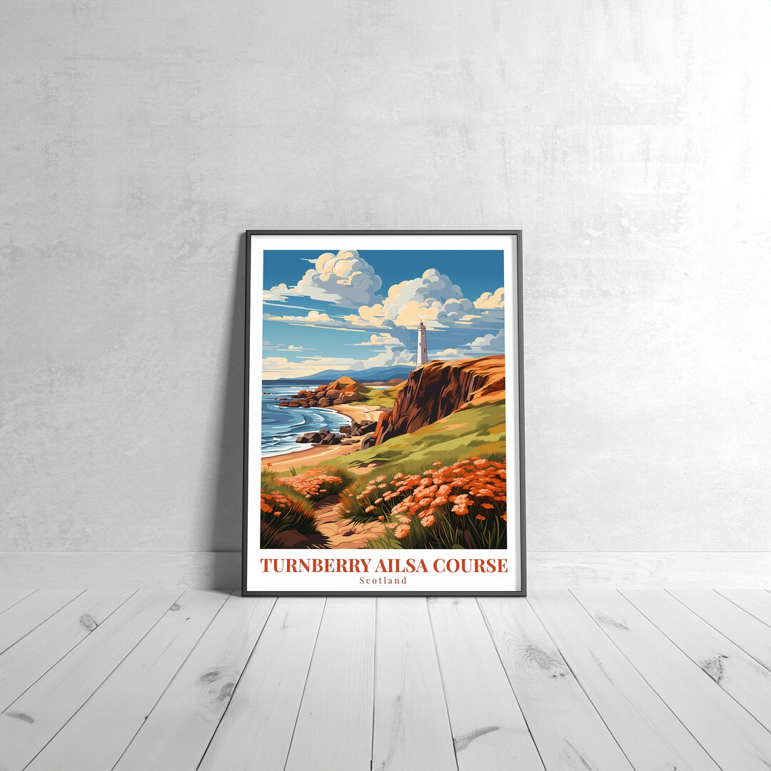 Turnberry Ailsa Course Vintage Travel Poster Retro Scotland Art Print ...