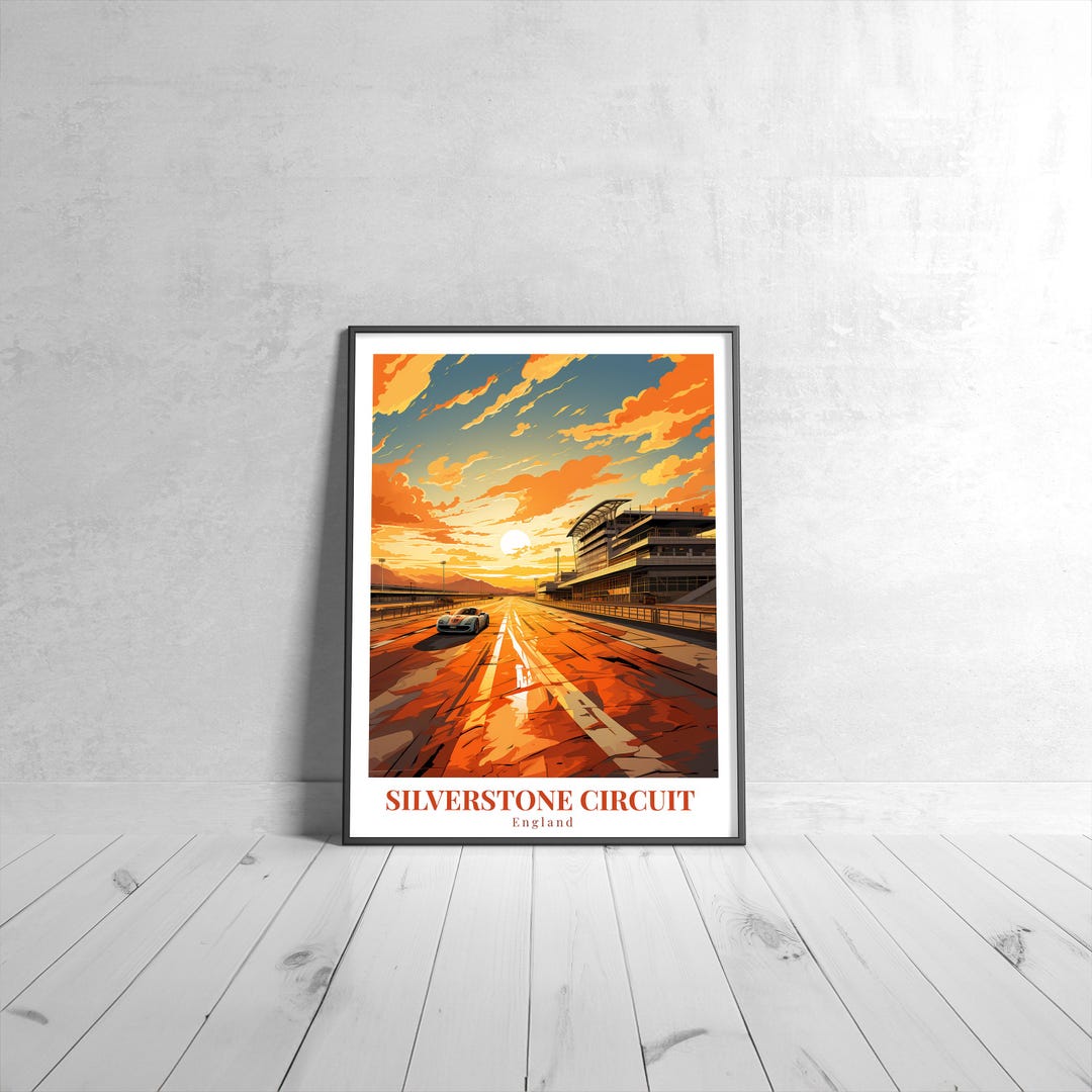 Silverstone Circuit Vintage Travel Poster Retro England Art Print ...