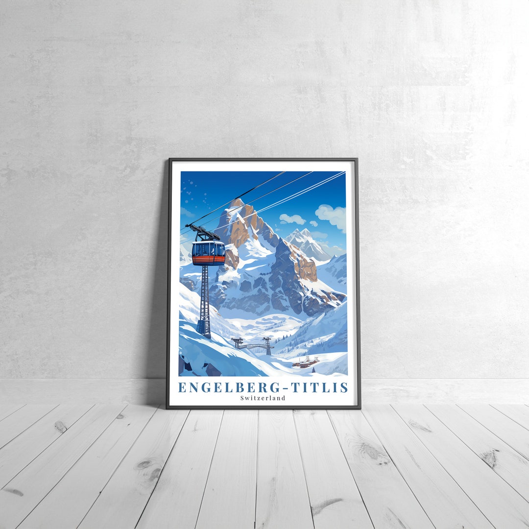 Engelberg-titlis Vintage Travel Poster Retro Switzerland Art Print ...