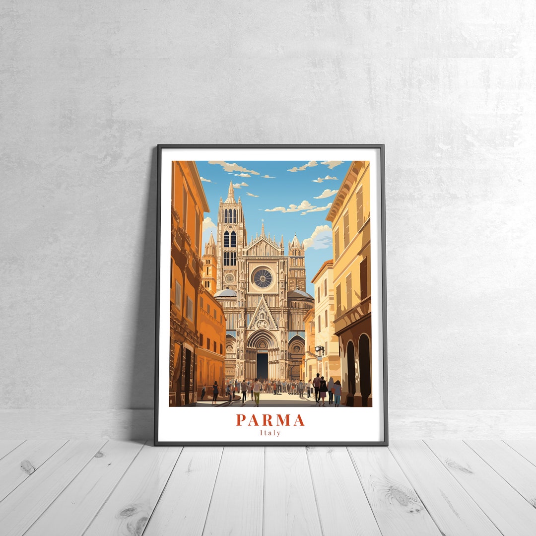 Parma Vintage Travel Poster Retro Italy Art Print Colorful Home Decor ...