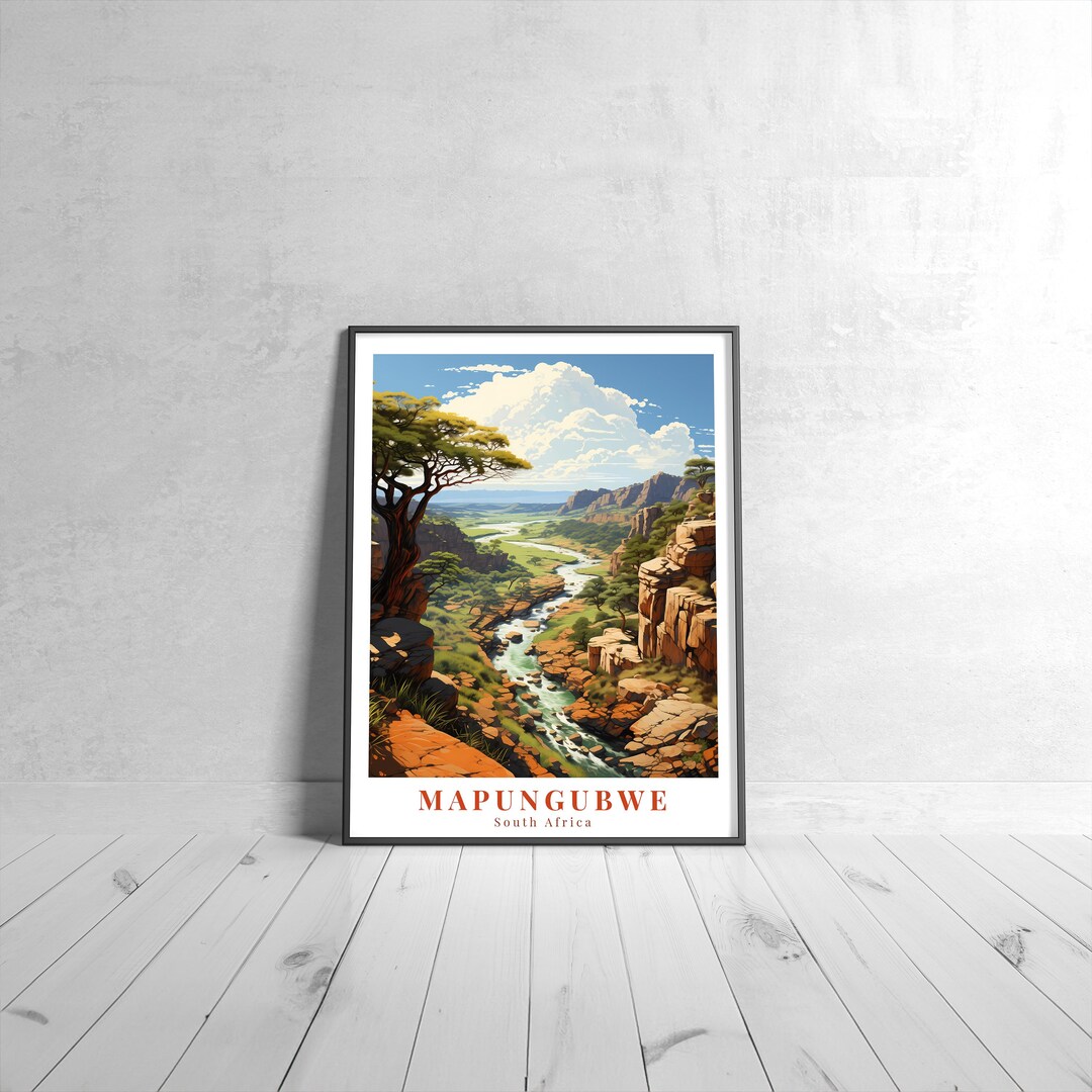 Póster de viaje vintage de Mapungubwe, impresión artística retro de ...