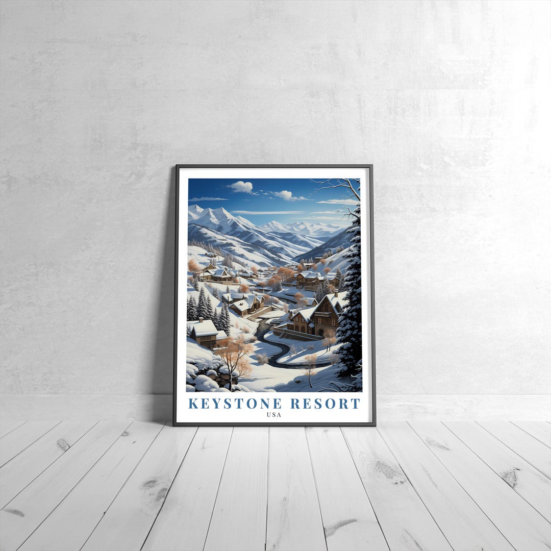 Keystone Resort Vintage Travel Poster Retro USA Art Print Colorful Home ...