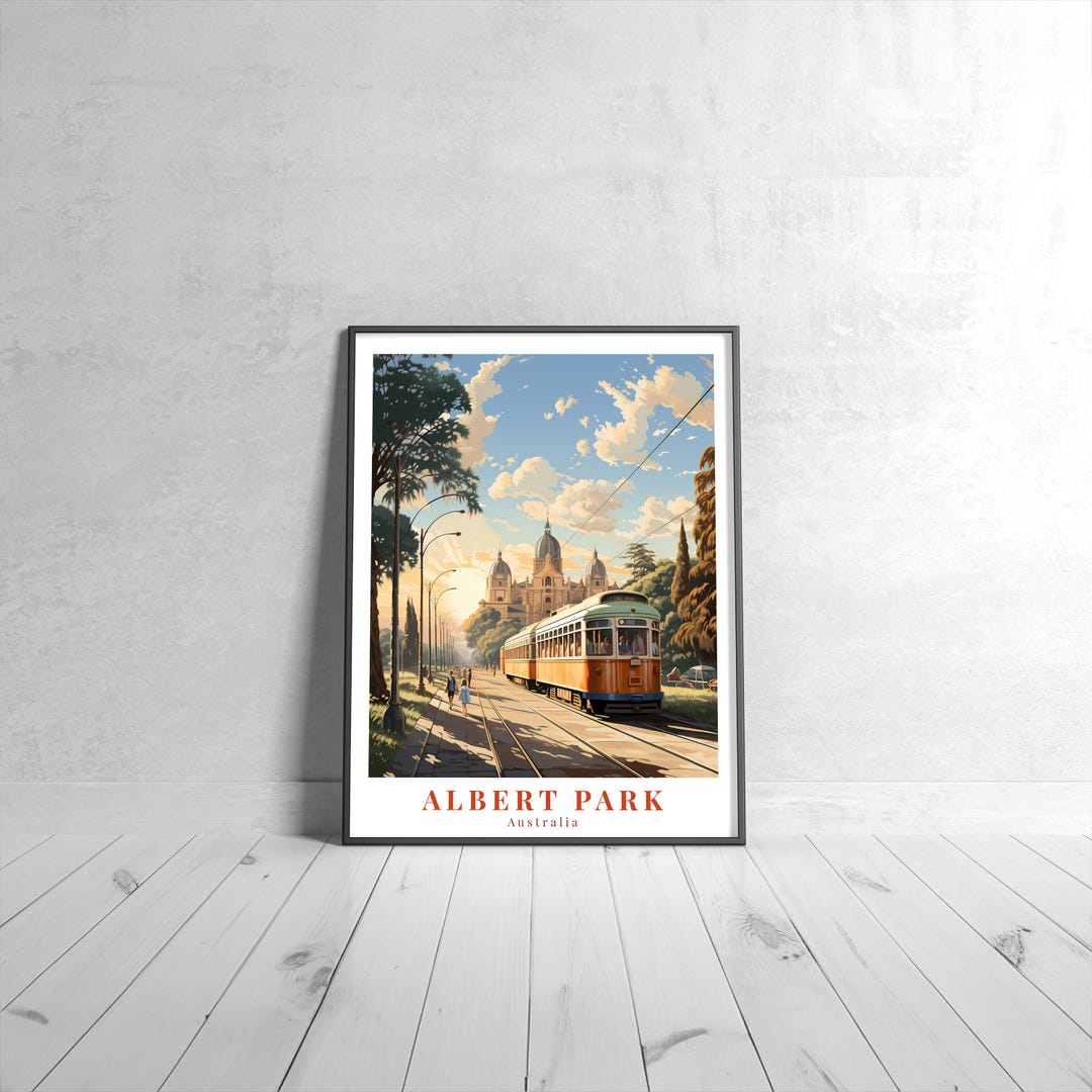 Albert Park Vintage Travel Poster Retro Australia Art Print Colorful ...
