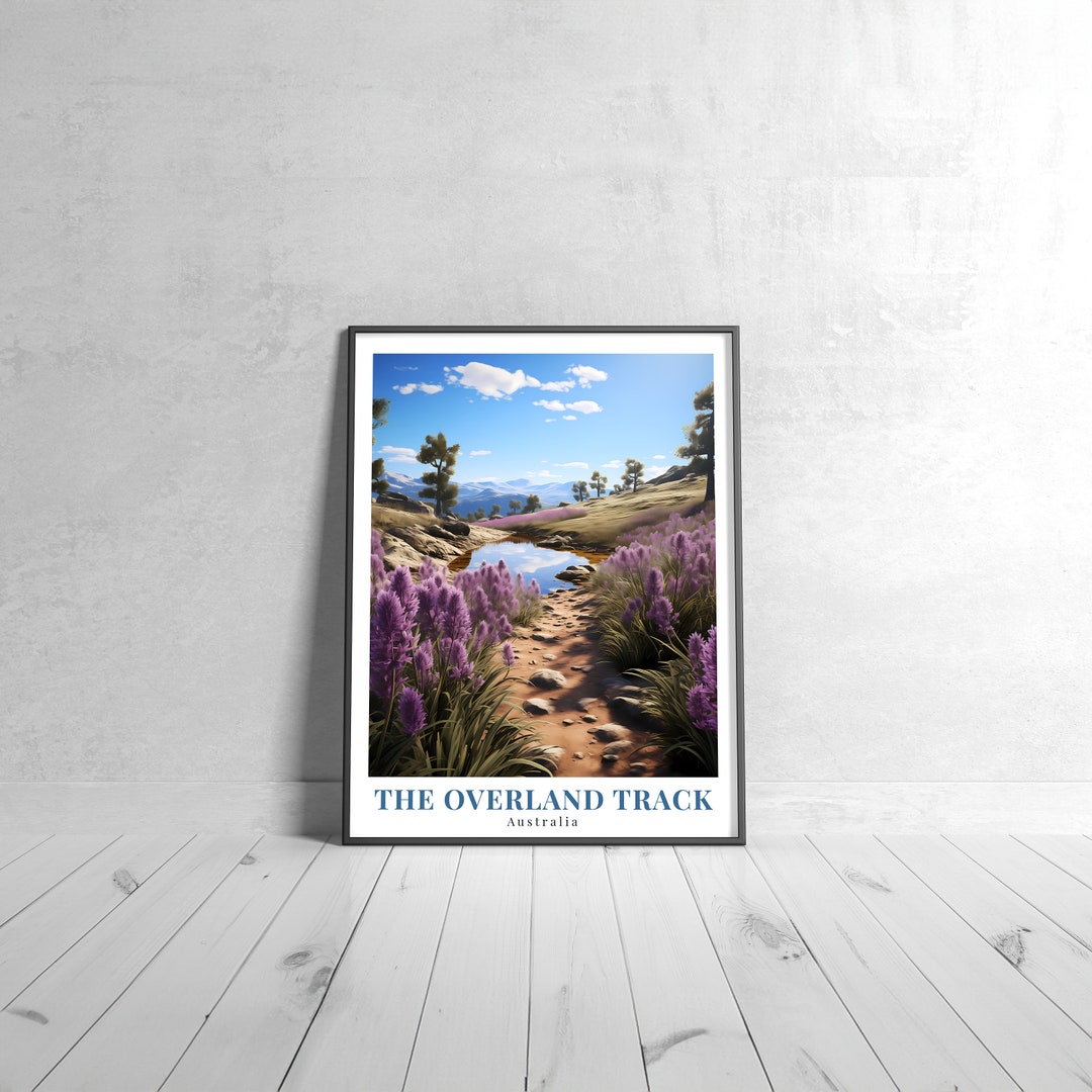 The Overland Track Vintage Travel Poster Retro Australia Art Print ...