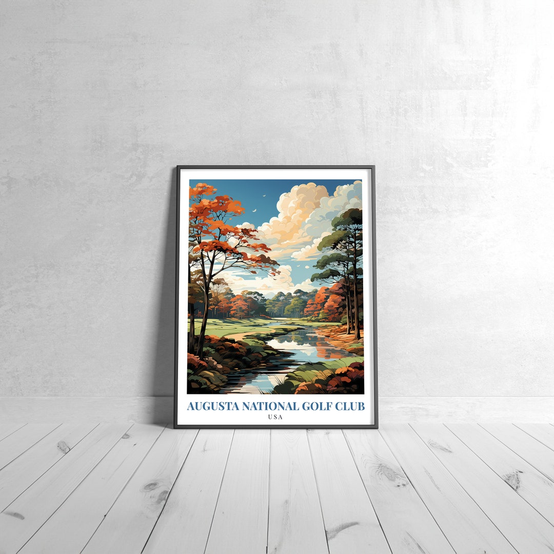Augusta National Golf Club Vintage Travel Poster Retro USA Art Print ...