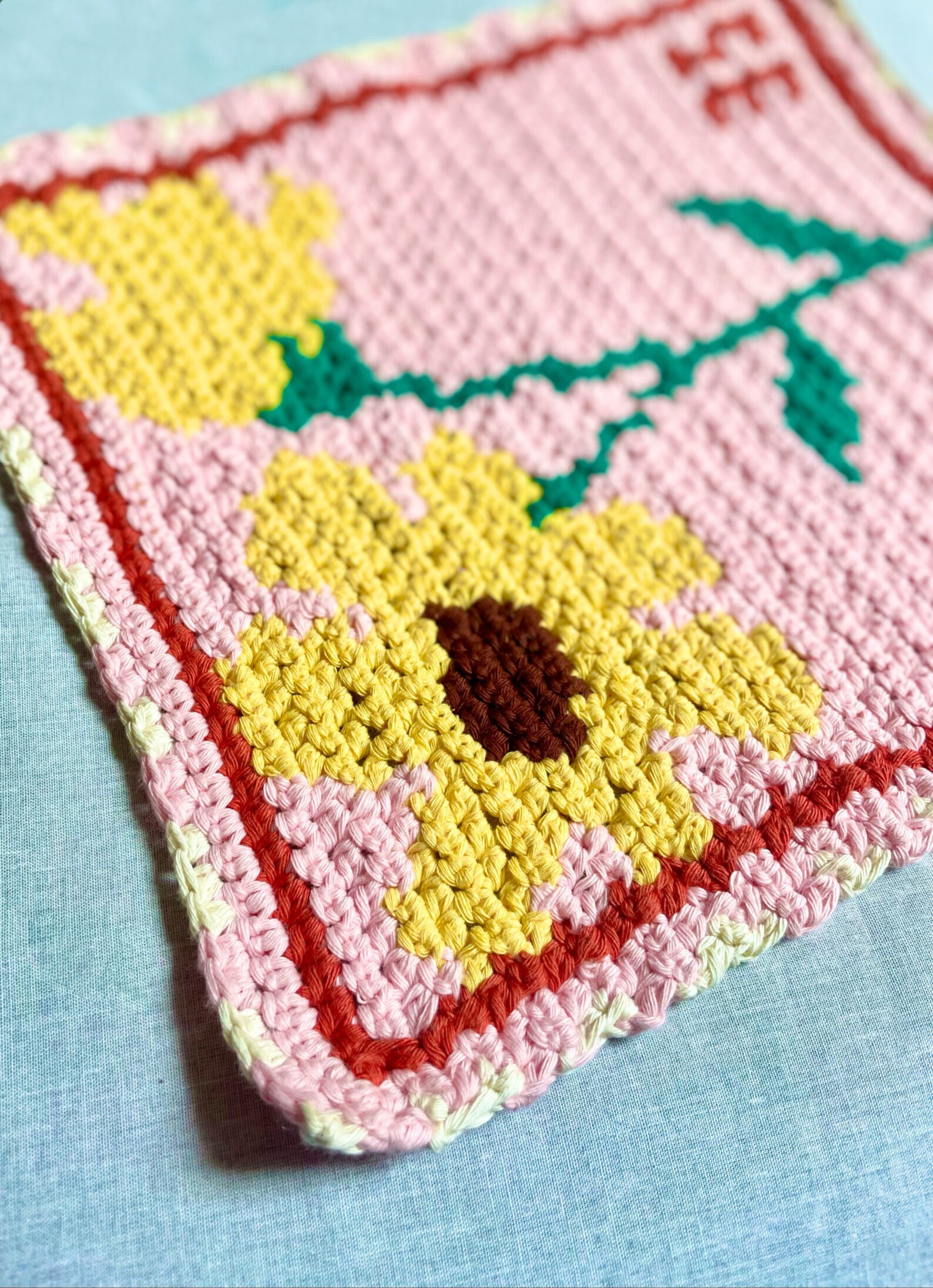 Flower Stamp Tapestry Crochet Pattern - Etsy