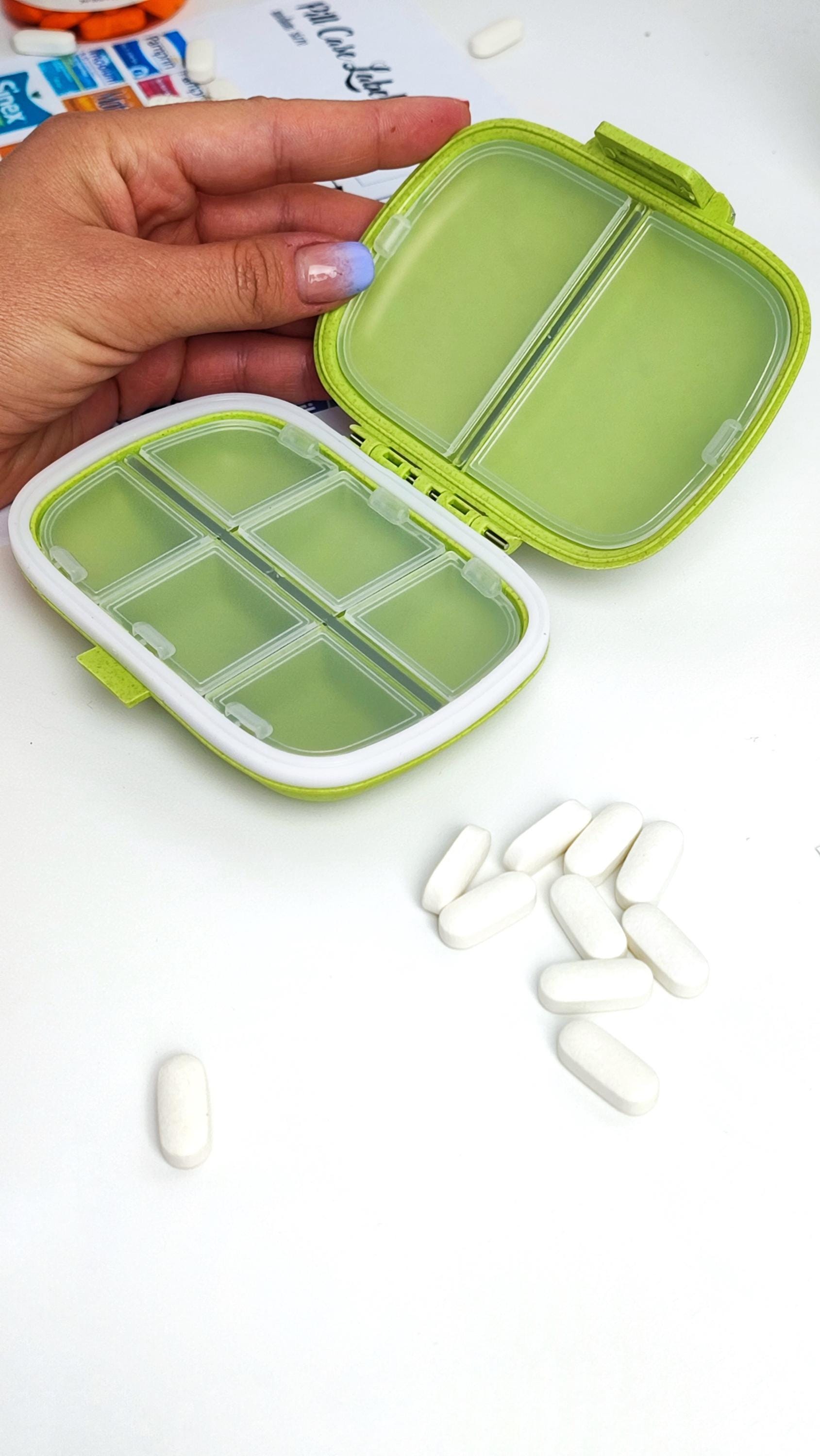 Plastic Pill Box With Separate Compartments, Travel Pill Case for ...