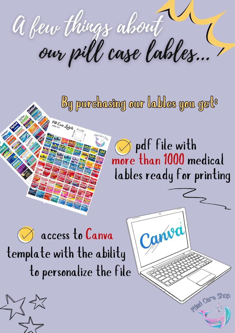 Pharmacy Printable Labels to Personalize Your Pill Box, Largest ...