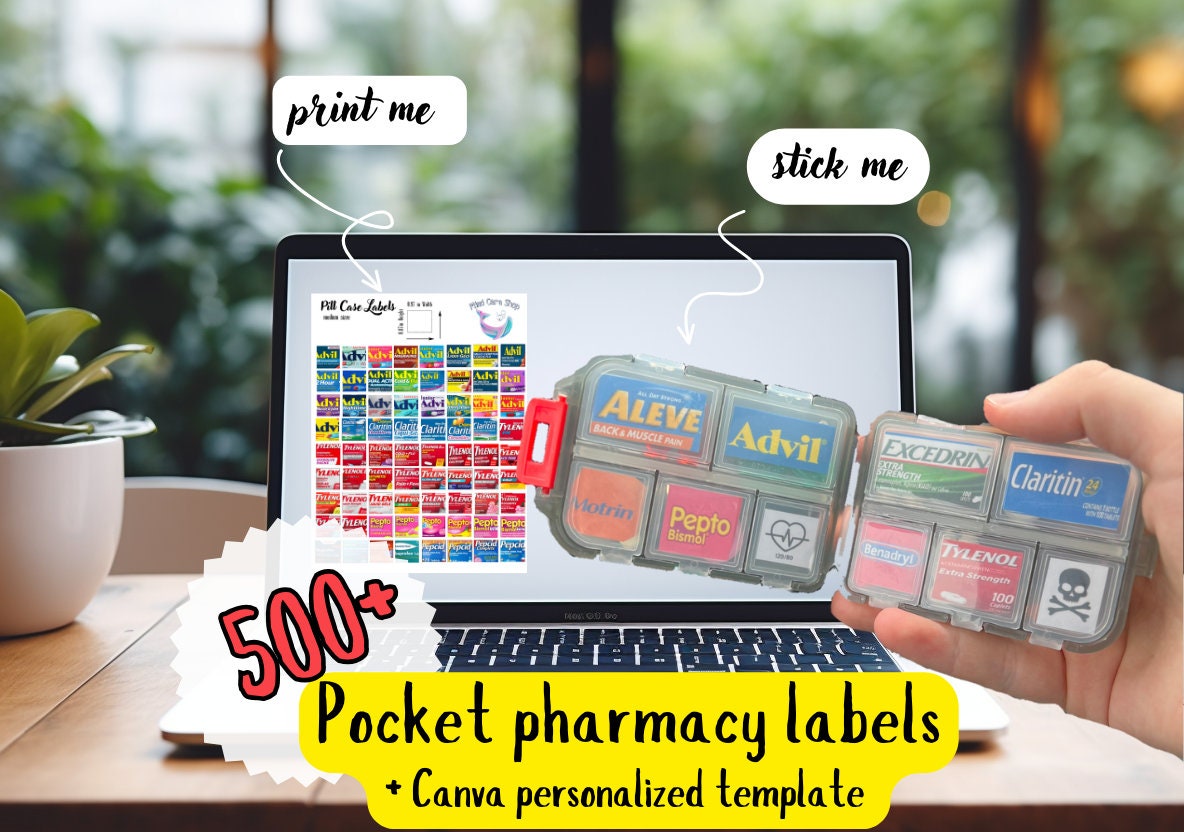 Pharmacy Printable Labels to Personalize Your Pill Box, Custom Medicine ...