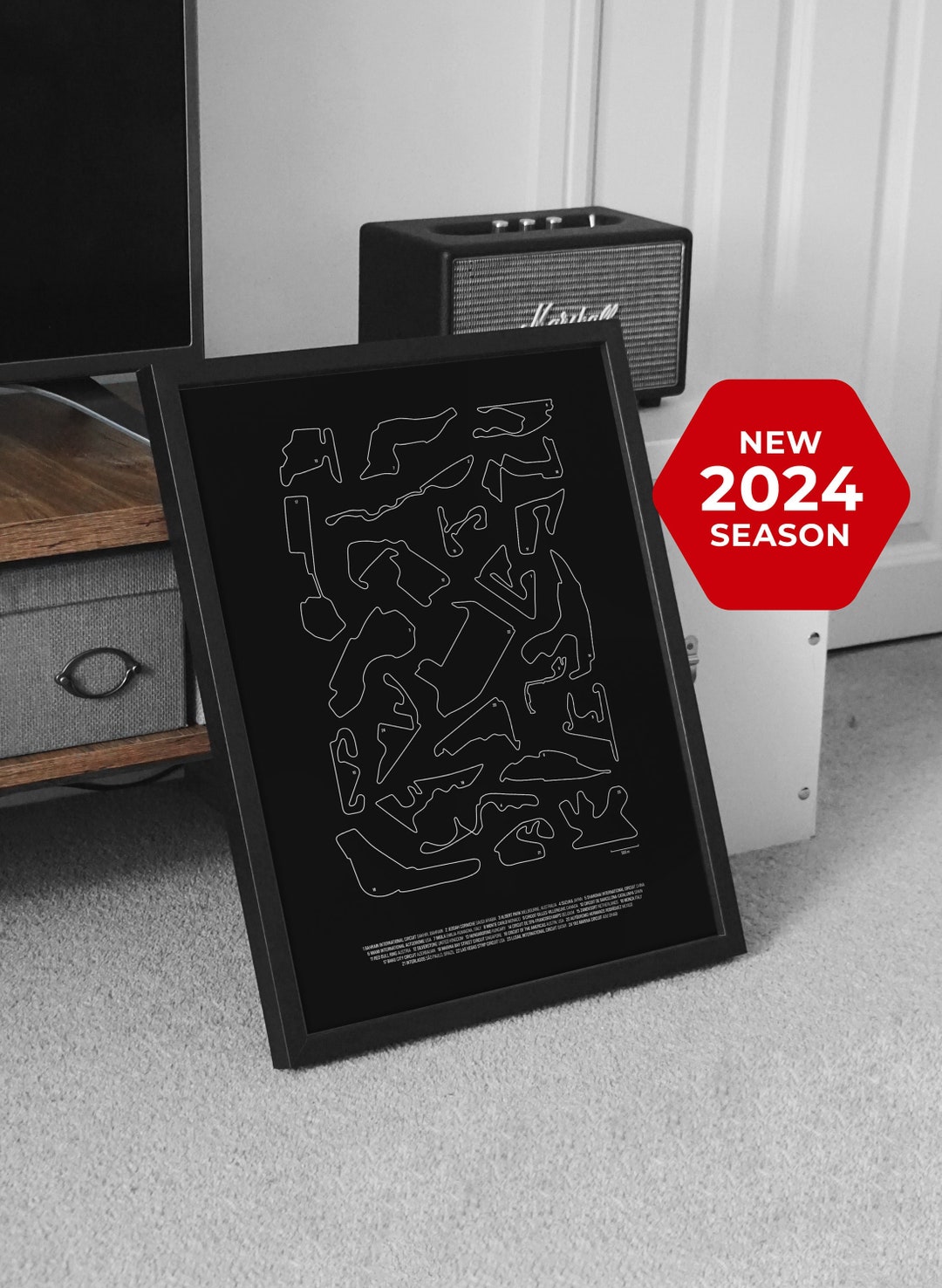 Buy F1 2024 Calendar Infographic Poster All 24 Circuits to Scale ...