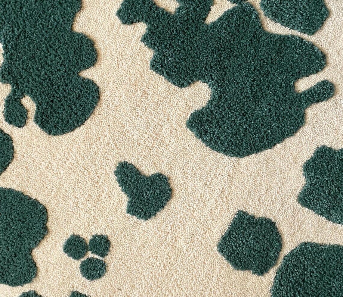 Tufted Floor MOSS RUG Handmade Rug Inspired by the Seaside Quirky Wool ...