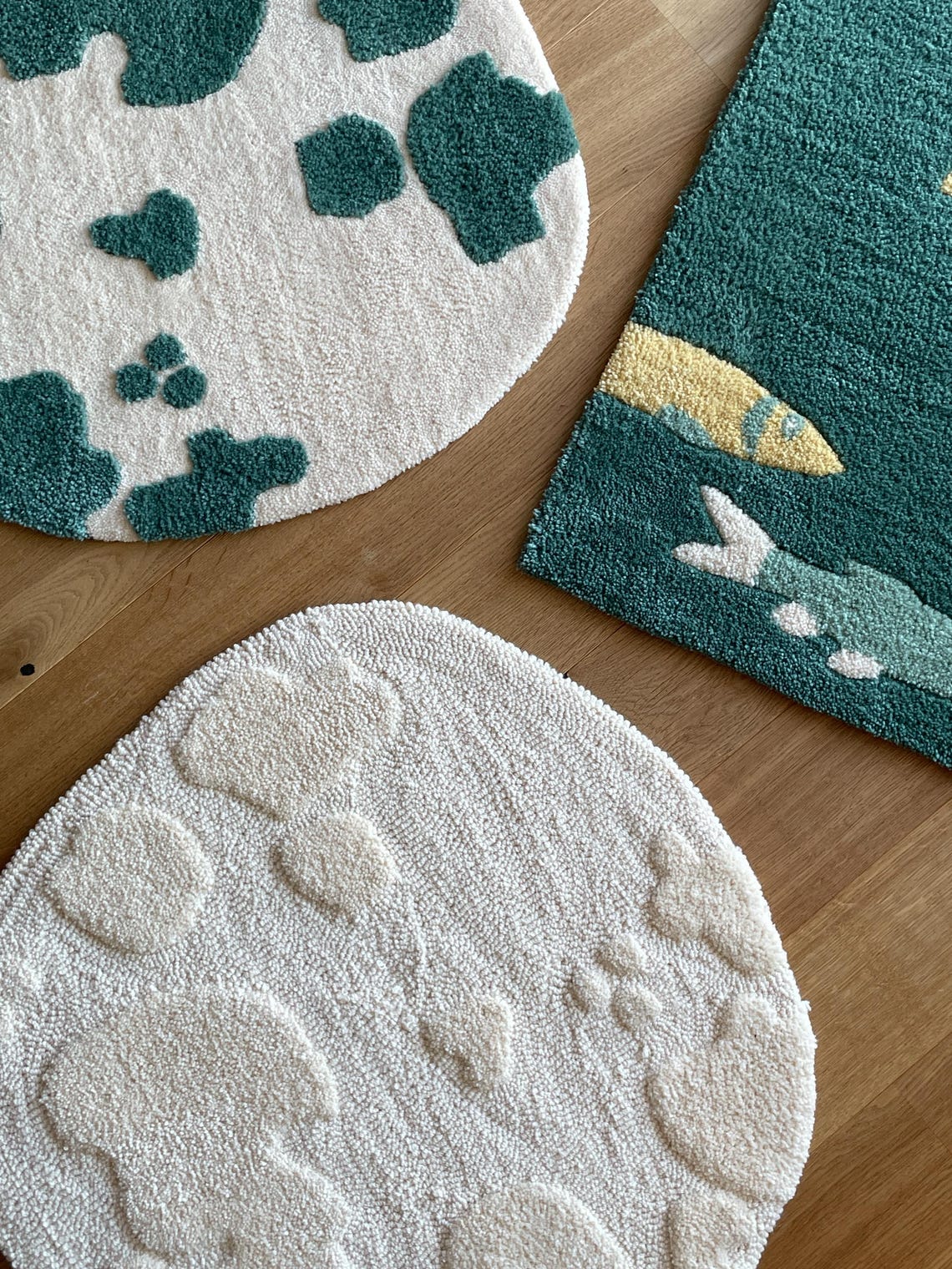 Tufted Floor MOSS RUG Handmade Rug Inspired by the Seaside Quirky Wool ...