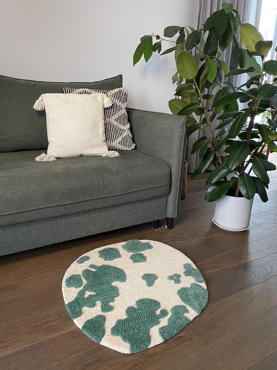 Tufted Floor MOSS RUG Handmade Rug Inspired by the Seaside Quirky Wool ...