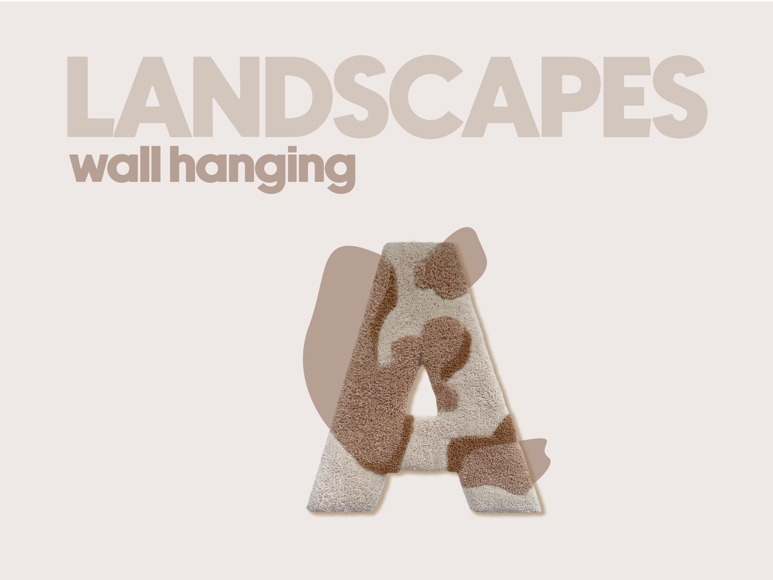 Handmade Tufted Beige Wall Hanging Letter - Etsy