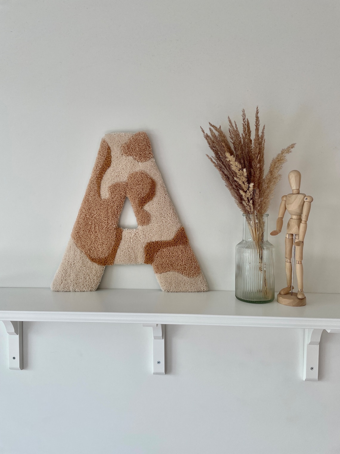 Handmade Tufted Beige Wall Hanging Letter - Etsy