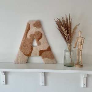 Handmade Tufted Beige Wall Hanging Letter - Etsy