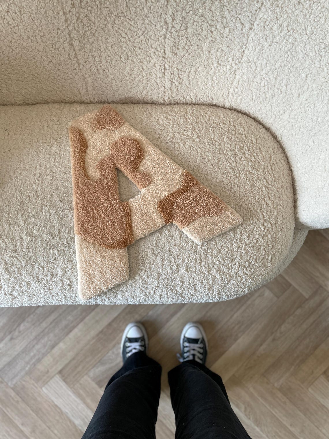 Handmade Tufted Beige Wall Hanging Letter - Etsy