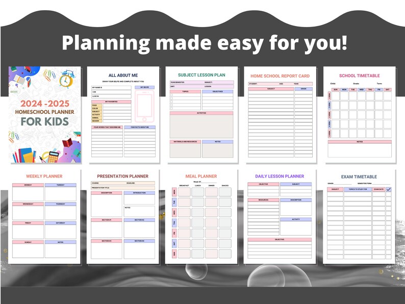 Editable Ultimate Homeschool Planner 2024-2025 Printable Digital ...