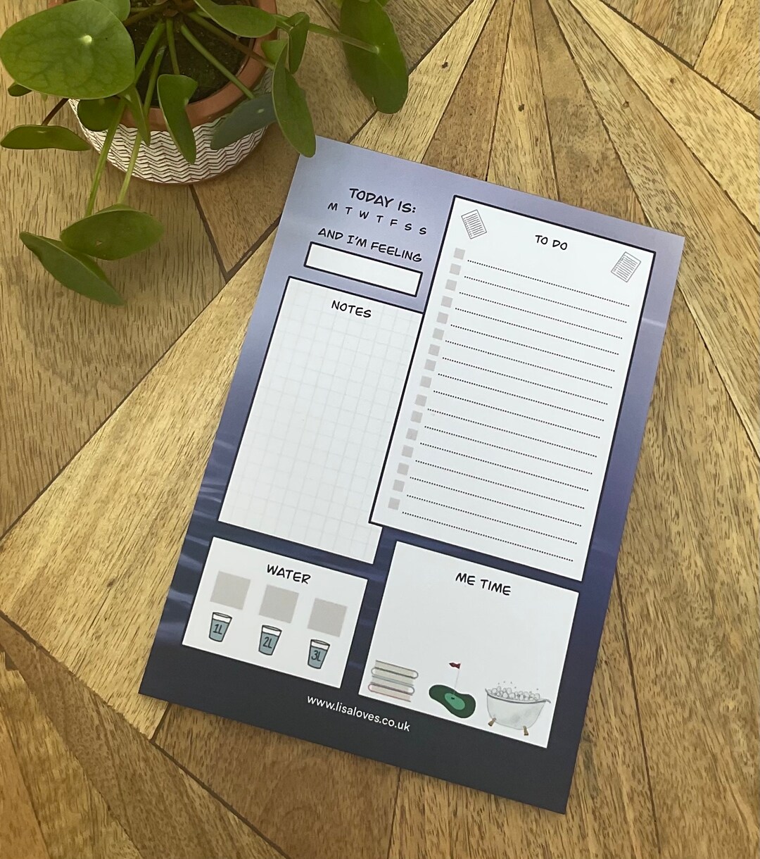 Ocean Night Notepad A6, to Do List, Back to School, University, Water ...