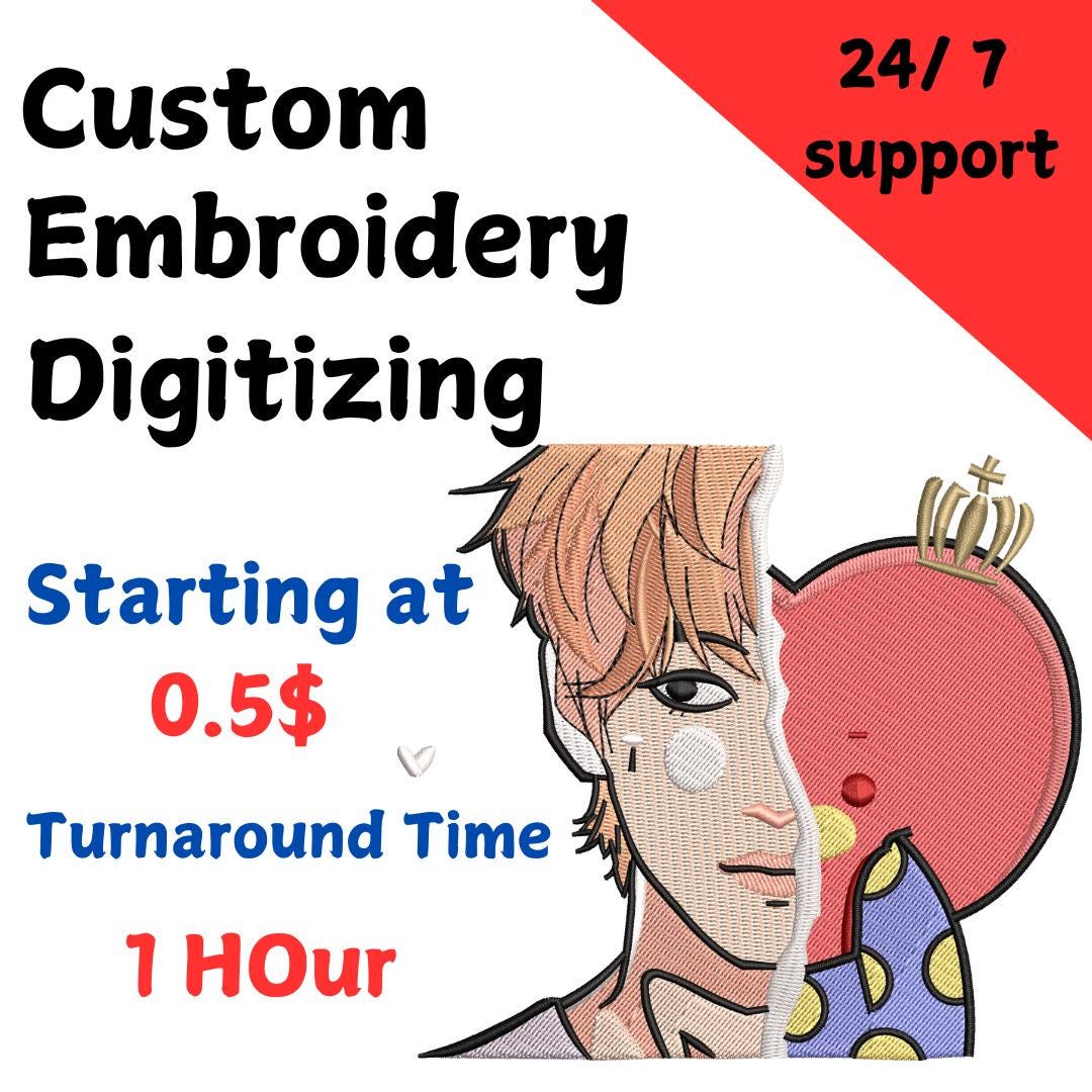 Custom Embroidery Digitizing, Logo Digitizing, Custom Digitizing, Image Digitizing, Embroidery ...