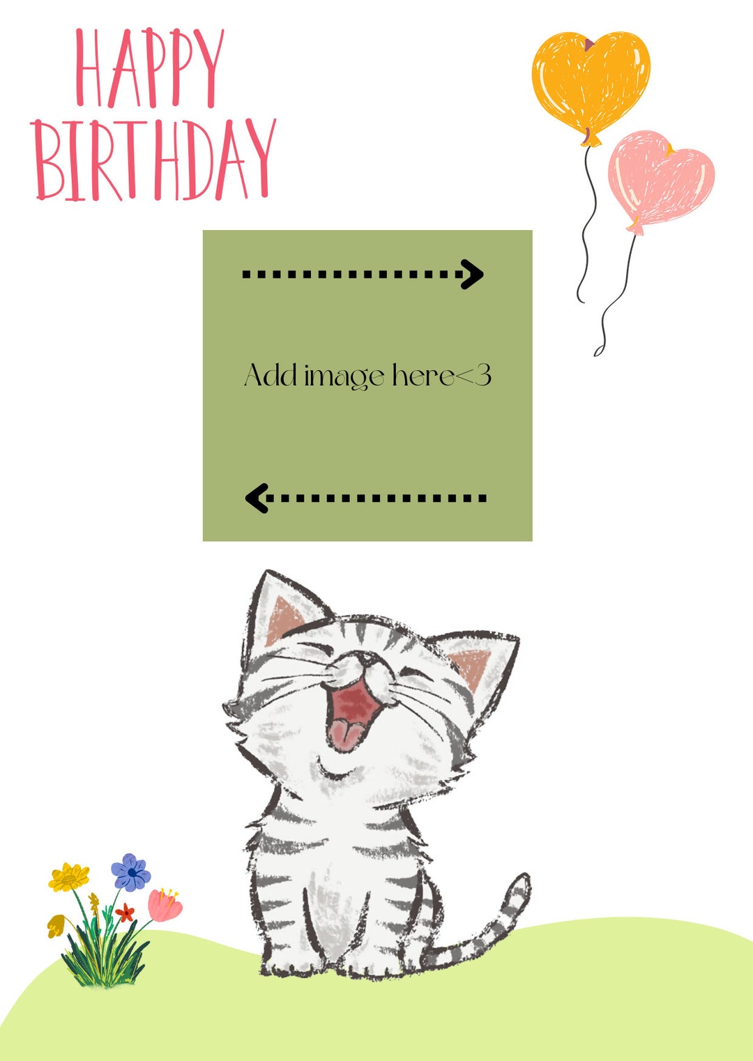 Meow-rific Birthday Wish Happy Birthday Digitally Wishing - Etsy