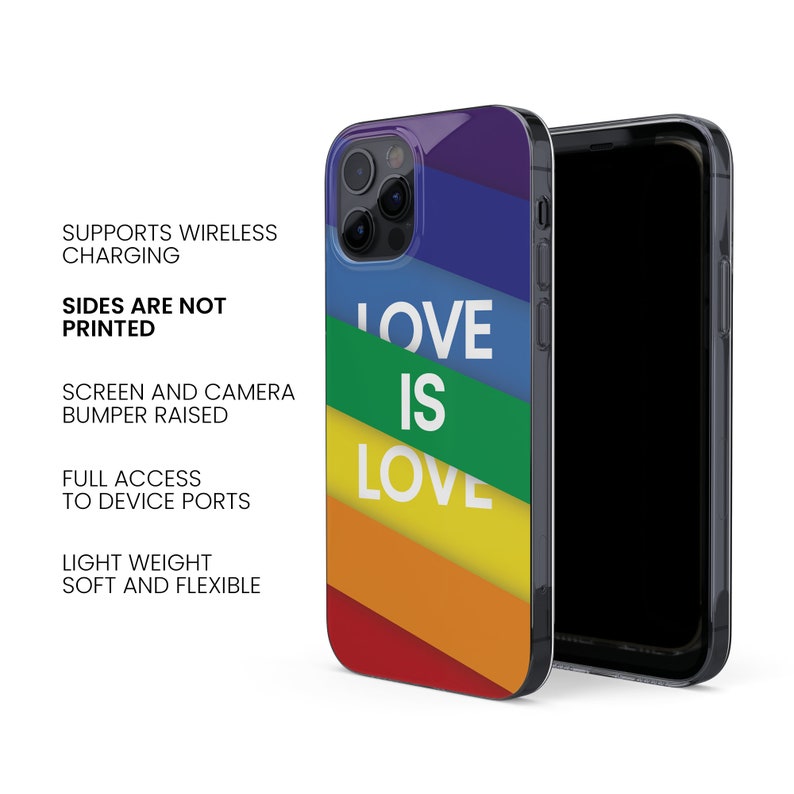 LGBT Pride Rainbow Phone Case, Soft TPU Gel Cover - Etsy