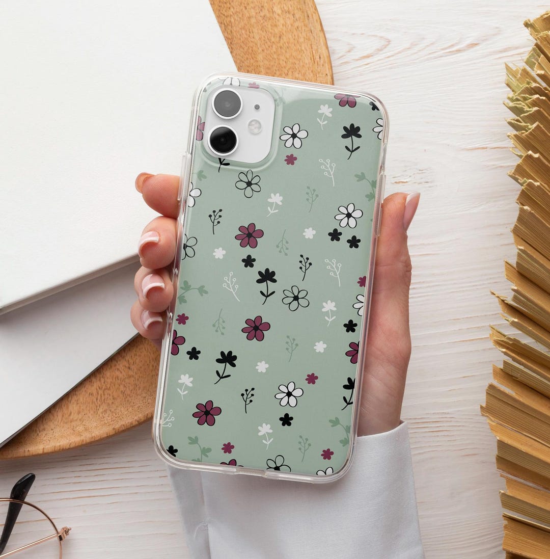 Cute Flower Phone Case Floral Pattern TOUGH Cover Fit for iPhone 16 Pro ...