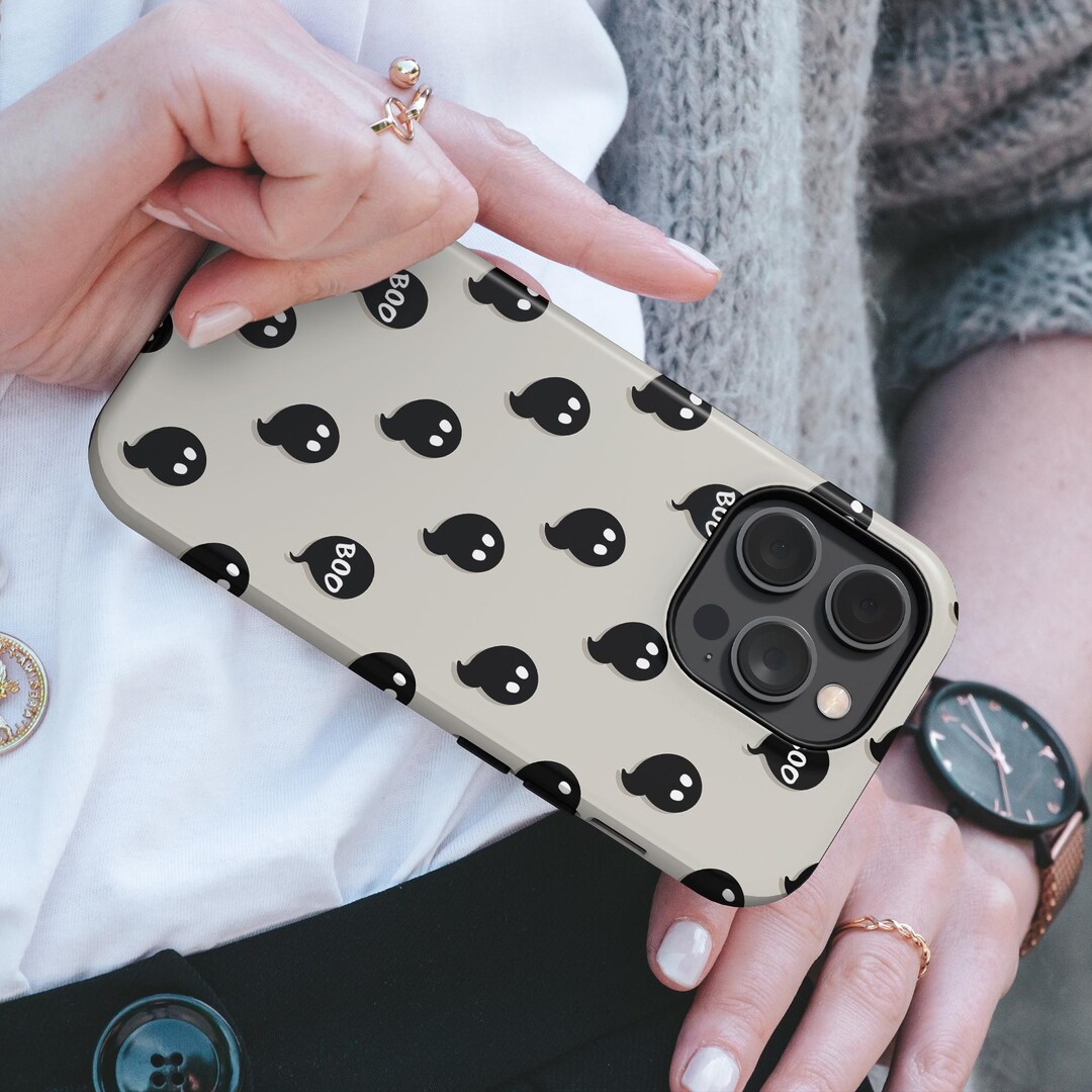 Ghost Phone Case Cute Spooky Beige TOUGH Cover Fit for iPhone 16 Pro ...