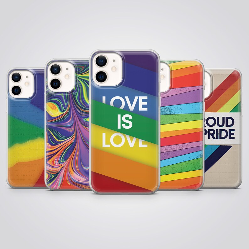 LGBT Pride Rainbow Phone Case, Soft TPU Gel Cover - Etsy