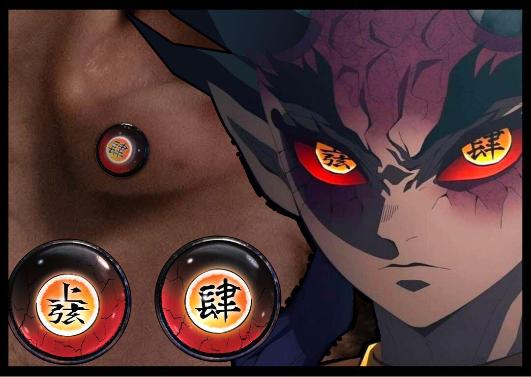 Demon Slayer Earrings Upper Moon Cosplay Hanafuda Earrings Anime Gift ...