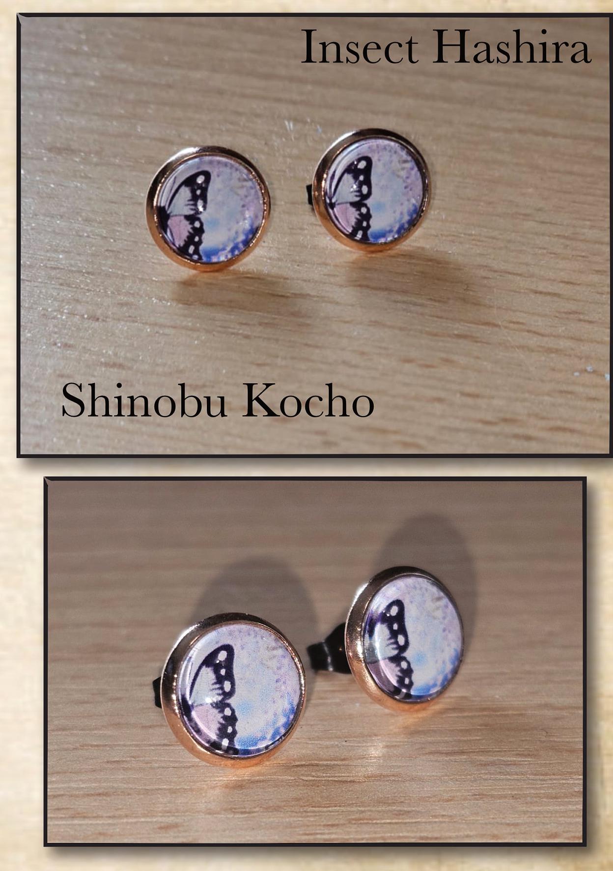 Shinobu Kocho Demon Slayer Earrings Hashira Cosplay Hanafuda Earrings ...