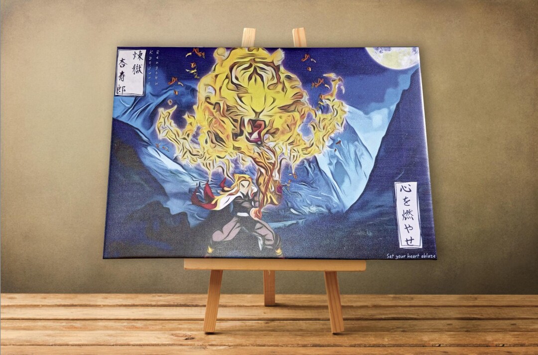 Demon Slayer Art Print Demon Slayer Canvas Demon Slayer Poster Rengoku ...