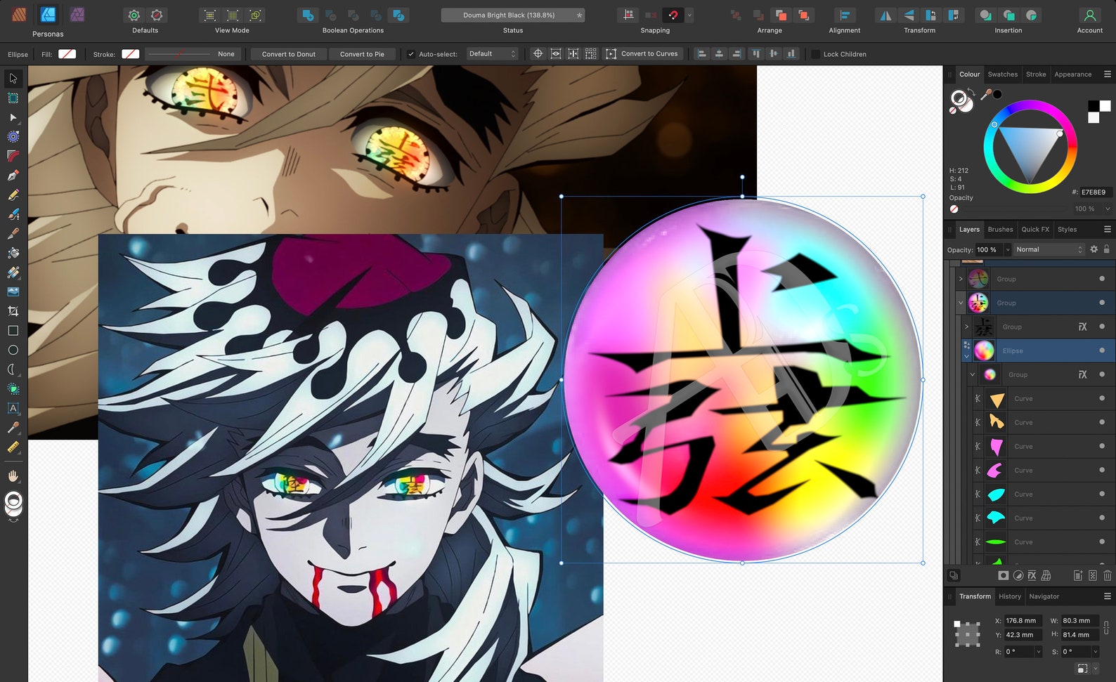 Demon Slayer Earrings Douma's Eyes Tanjiros Earrings Anime Gift Demon ...