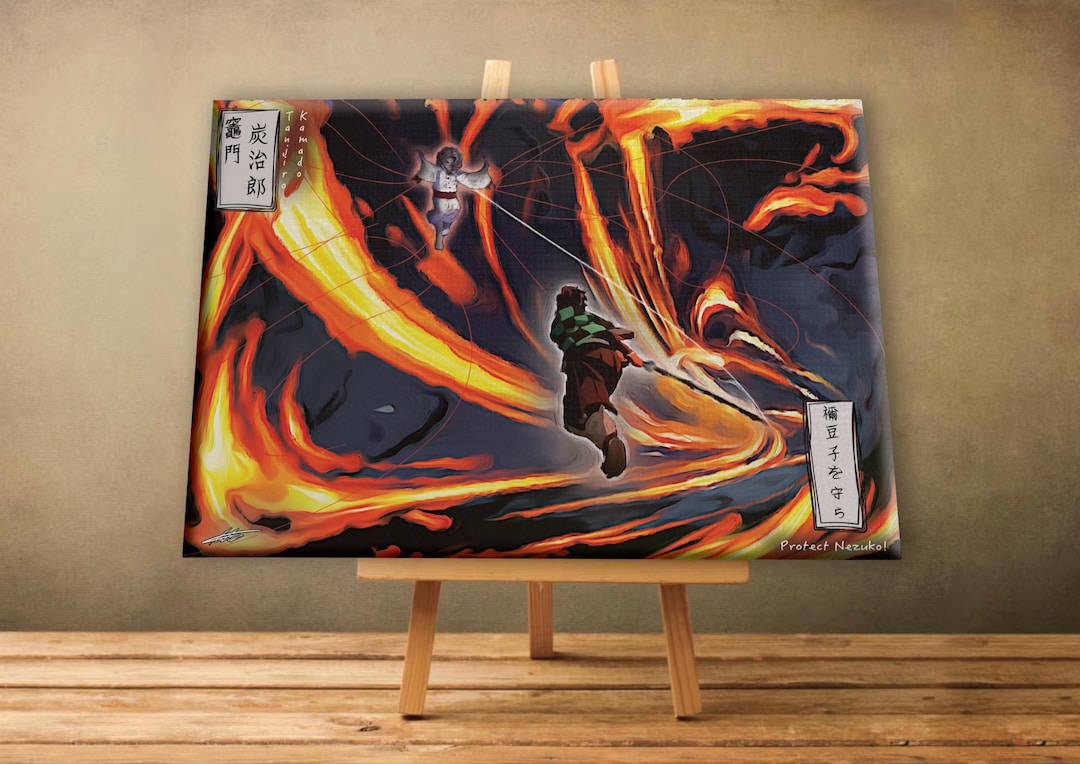Demon Slayer Art Print Demon Slayer Canvas Demon Slayer Poster Rengoku ...